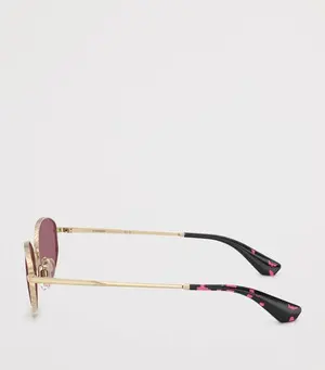 Burberry Oval Sunglasses - Gold