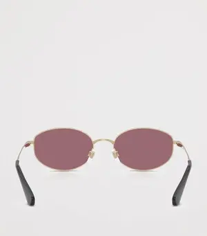 Burberry Oval Sunglasses - Gold