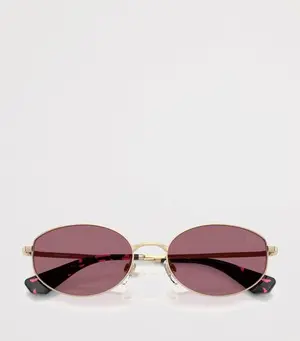 Burberry Oval Sunglasses - Gold