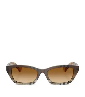 Burberry Acetate Rectangle Sunglasses - Brown