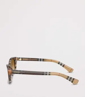 Burberry Acetate Rectangle Sunglasses - Brown