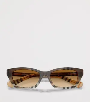Burberry Acetate Rectangle Sunglasses - Brown