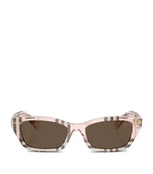 Burberry Burberry Acetate Rectangle Sunglasses Pink