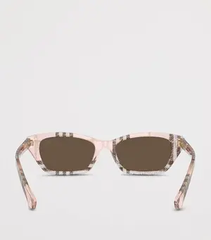 Burberry Acetate Rectangle Sunglasses - Pink