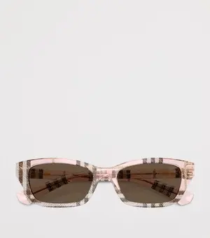 Burberry Acetate Rectangle Sunglasses - Pink