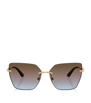 Dolce & Gabbana Metal Cat Eye Sunglasses - Gold
