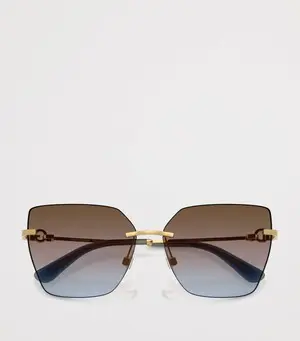 Dolce & Gabbana Metal Cat Eye Sunglasses