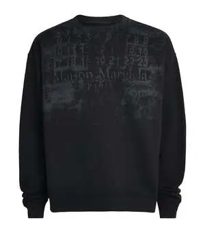 MAISON MARGIELA Cotton Numeric Sweatshirt - Black