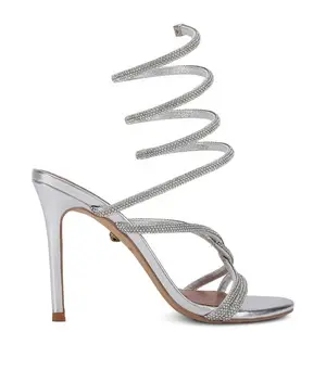 Kurt Geiger Embellished Spiral Sandals 90 - Silver