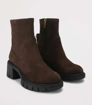Kurt Geiger Suede Clarence Ankle Boots With Eagle Embellishment