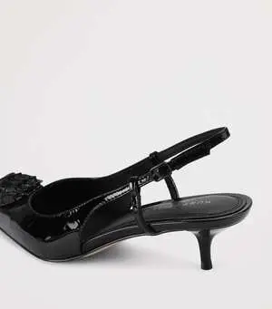 Kurt Geiger Patent Embellished Belsize Slingback Heels
