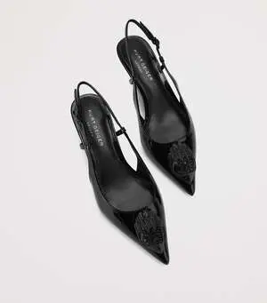 Kurt Geiger Patent Embellished Belsize Slingback Heels