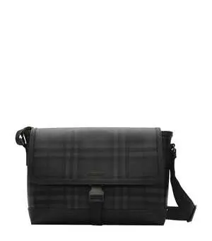 Burberry City Check Messenger Bag - Grey