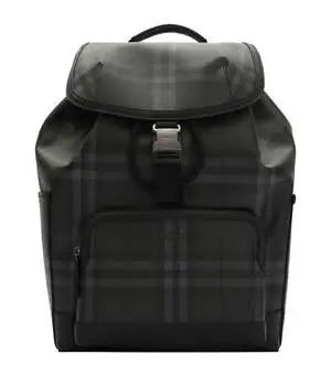 Burberry City Check Clip Backpack - Grey