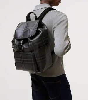 Burberry City Check Clip Backpack