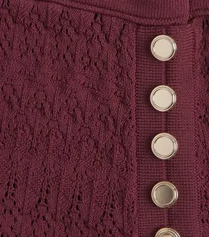 Sandro Pointelle Knit Maxi Dress