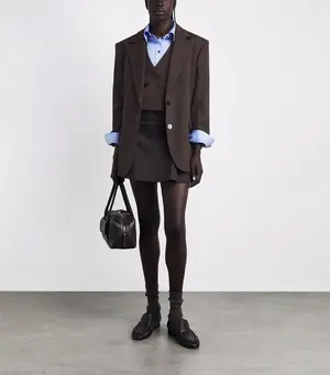 Sandro Striped Cropped Waistcoat