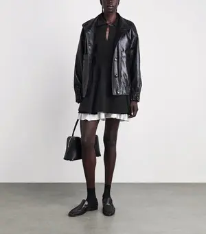 Sandro Layered Crepe Mini Dress