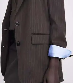 Sandro Striped Single-breasted Blazer