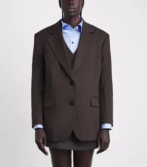 Sandro Striped Single-breasted Blazer
