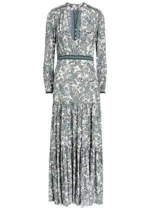 Veronica Beard Sama Paisley-print Silk-blend Maxi Dress
