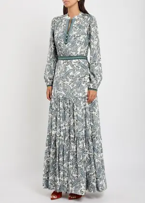 Veronica Beard Sama Paisley-print Silk-blend Maxi Dress