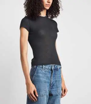 SKIMS Semi-sheer Ribbed T-shirt