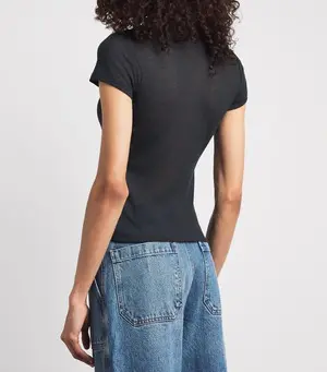 SKIMS Semi-sheer Ribbed T-shirt