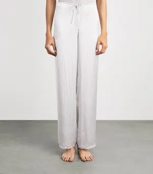 SKIMS Woven Shine Stripe Pyjama Bottoms