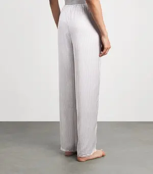SKIMS Woven Shine Stripe Pyjama Bottoms