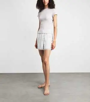SKIMS Semi-sheer Ribbed T-shirt