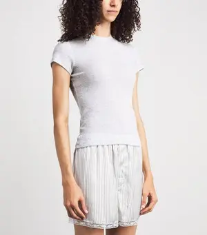 SKIMS Semi-sheer Ribbed T-shirt