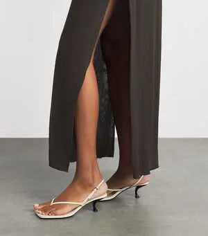 MORE NOIR Alina Strapless Maxi Dress With Metallic Accents