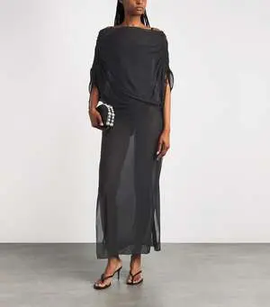 MORE NOIR Brighton Chiffon Maxi Dress