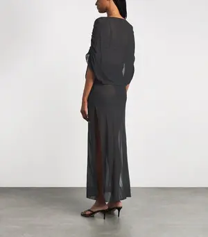 MORE NOIR Brighton Chiffon Maxi Dress