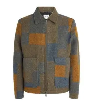 NN.07 Wool-blend Check Gael Overshirt