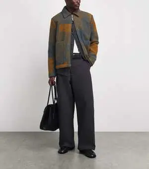NN.07 Wool-blend Check Gael Overshirt