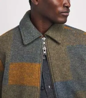 NN.07 Wool-blend Check Gael Overshirt