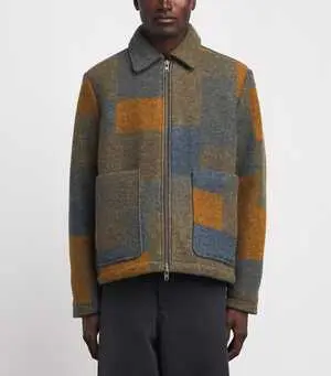 NN.07 Wool-blend Check Gael Overshirt