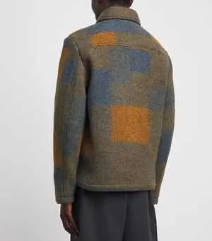 NN.07 Wool-blend Check Gael Overshirt