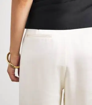 SELF-PORTRAIT Satin Wide-leg Trousers