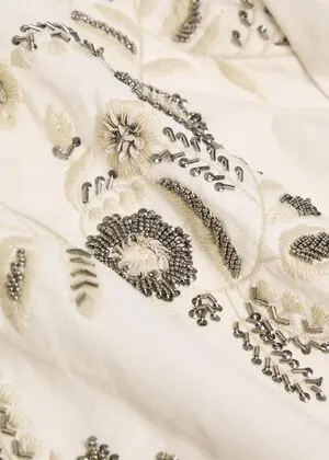 Veronica Beard Emeren Floral-embellished Cotton Jacket
