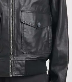 A.p.c. Gael Leather Bomber Jacket