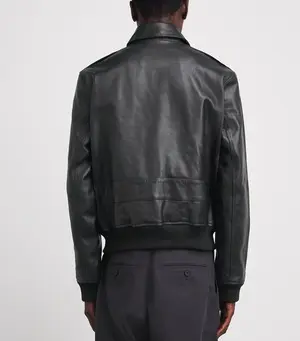A.p.c. Gael Leather Bomber Jacket
