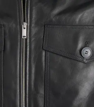 A.p.c. Gael Leather Bomber Jacket