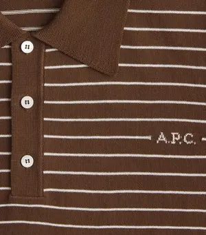 A.p.c. Cotton Stripe Tristan Polo Shirt