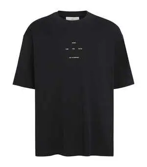 SONG FOR THE MUTE Cotton Logo T-shirt - Black