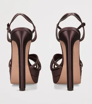 AQUAZZURA Crystal-embellished Soulmate Platform Sandals