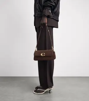 COACH Suede Jet Shoulder Bag