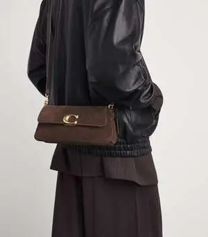 COACH Suede Jet Shoulder Bag